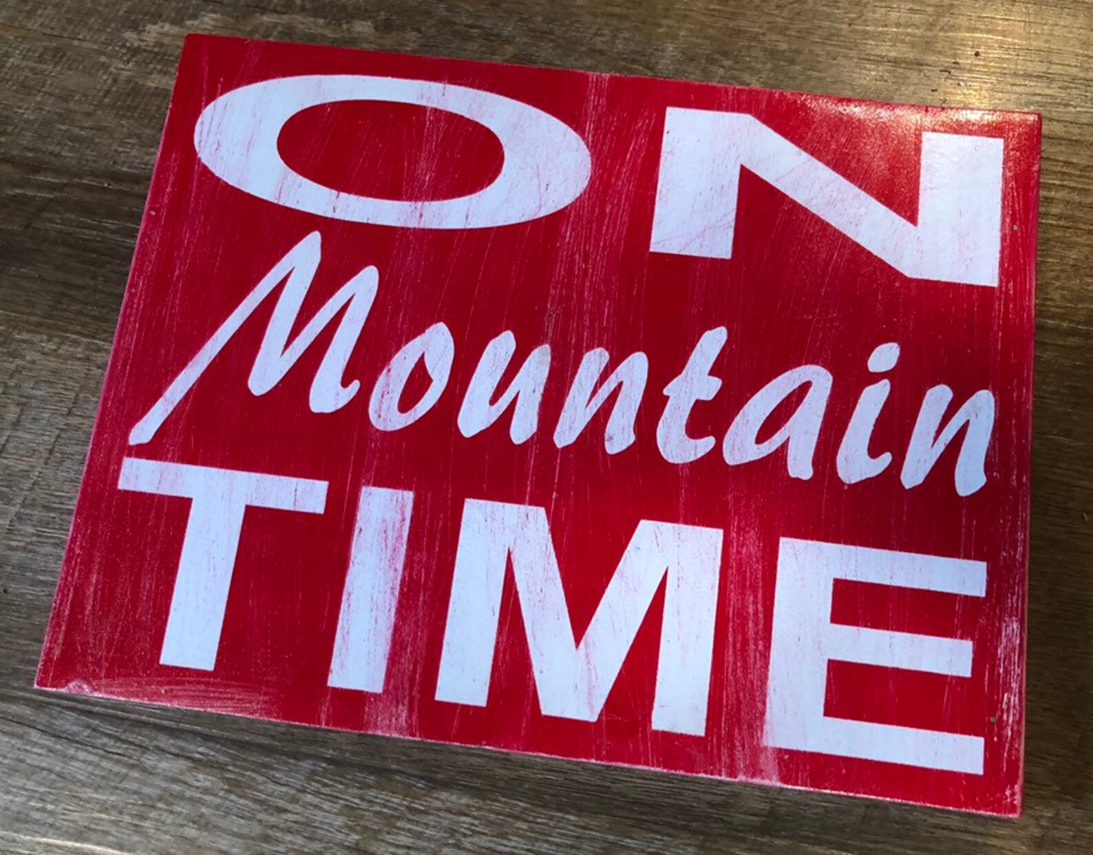 On Mountain Time Sign - Etsy