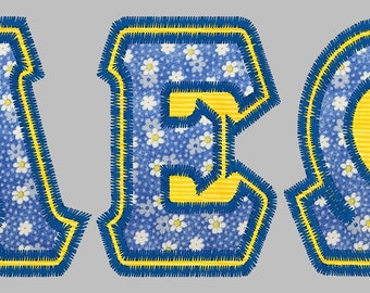 Double Letter Applique - Etsy