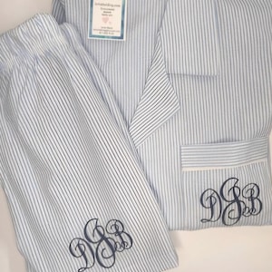 Monogrammed Seersucker Pajama Shorts Set: Bridal Party Gift - Etsy