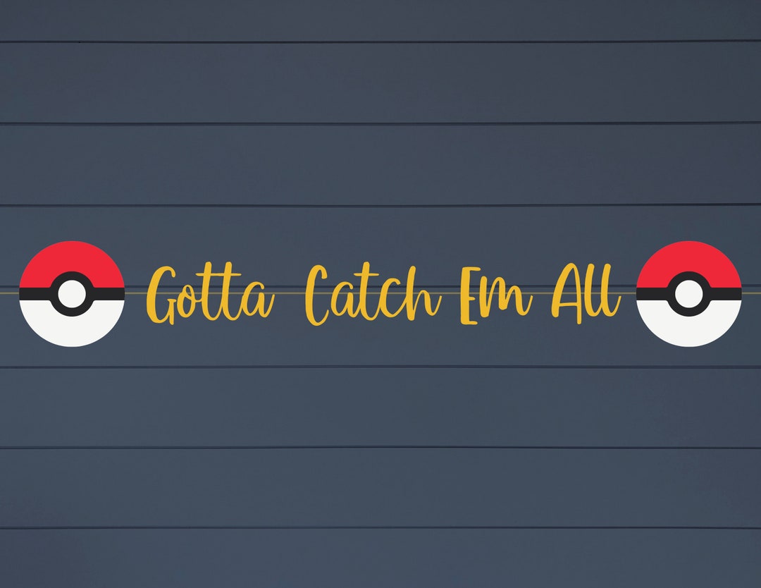 Pokemon Party Banner Custom Banner Gold Glitter Banner - Etsy