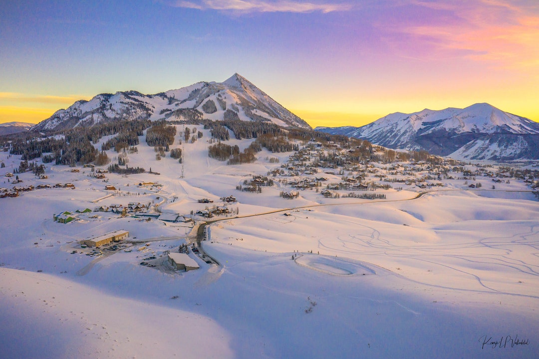 Mt. Crested Butte, Colorado Sunset Photograph | Print, Canvas, Metal ...