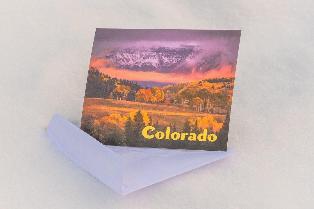 Colorado embossed gold foil card and envelope | STYLE ID: CO4 ...