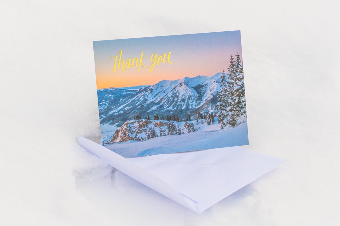Colorado embossed gold foil thank you card and envelope | STYLE ID ...