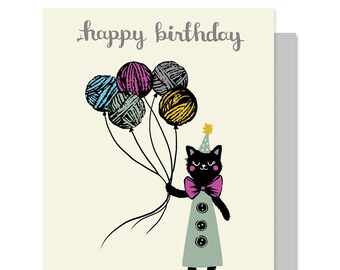 Yarn Birthday Card | Etsy