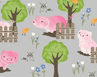 Pig fabric | Etsy