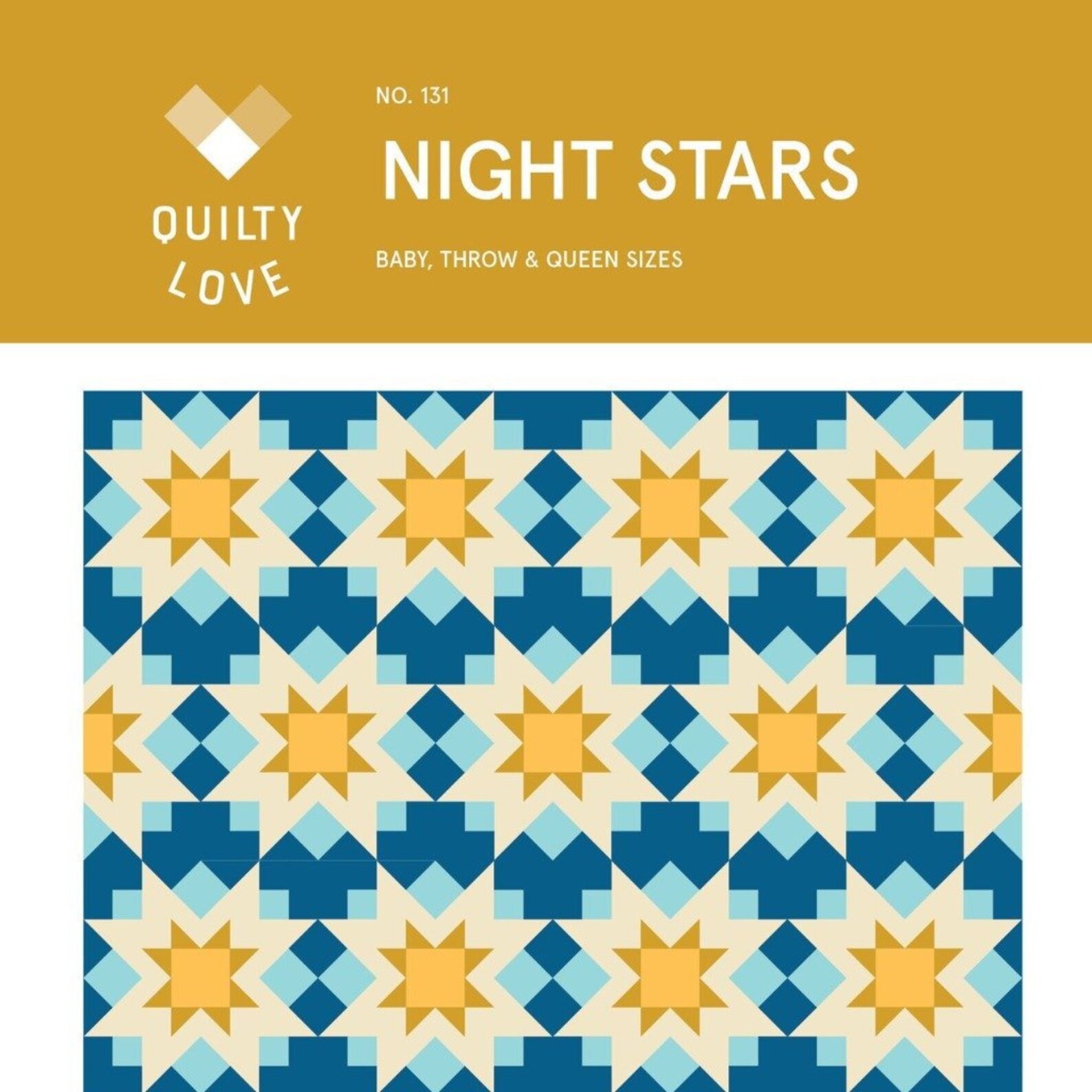 Night Stars Quilt Paper Pattern From Quilty Love | Etsy