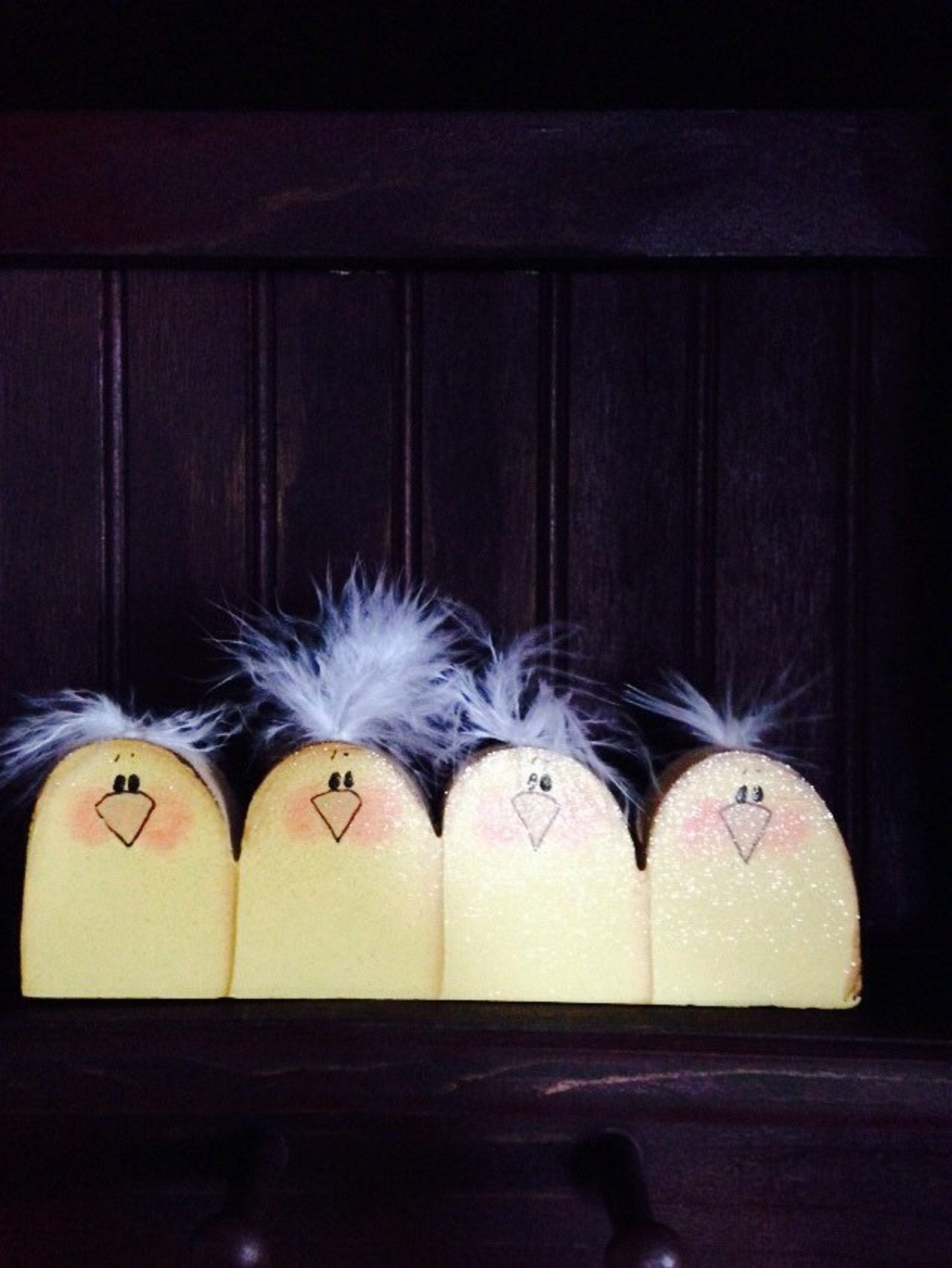 Easter Chicks in a Row. Can Be Personalized Free. Measure 2 Inches High ...
