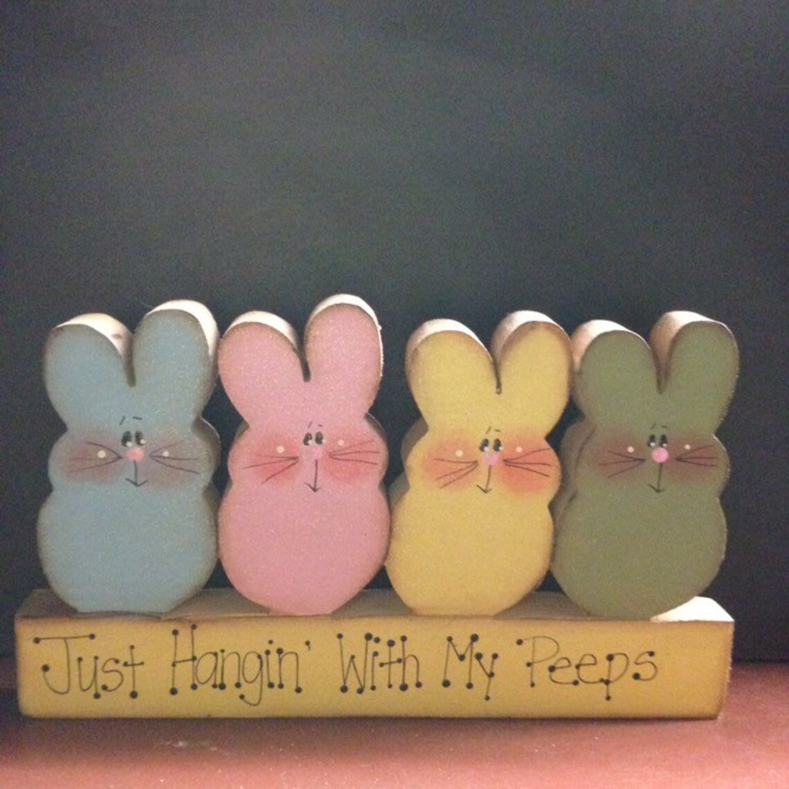 Four Bunnies in a Row. Can Be Personalized Free. - Etsy