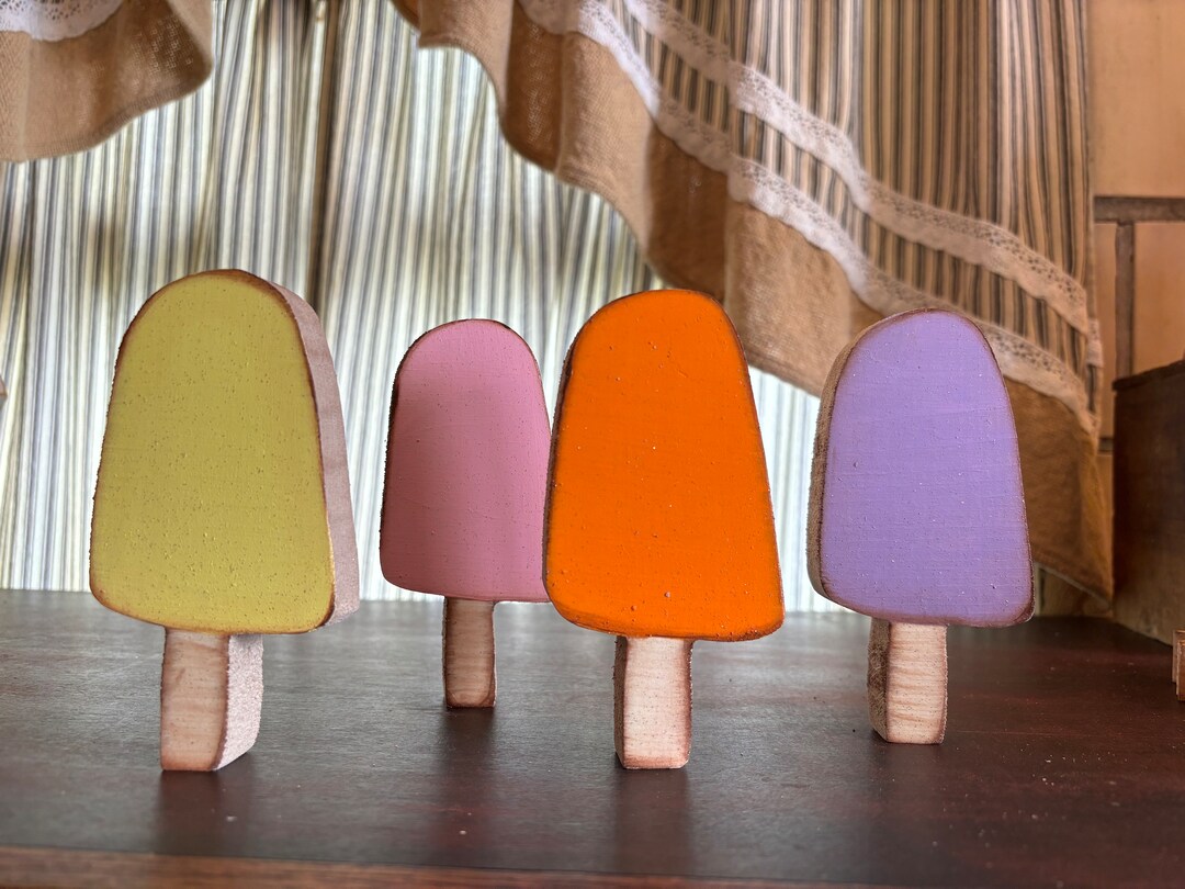 Popsicles Made From Wood. Cute Mantle Sitters or Tier Tray Items.choose ...