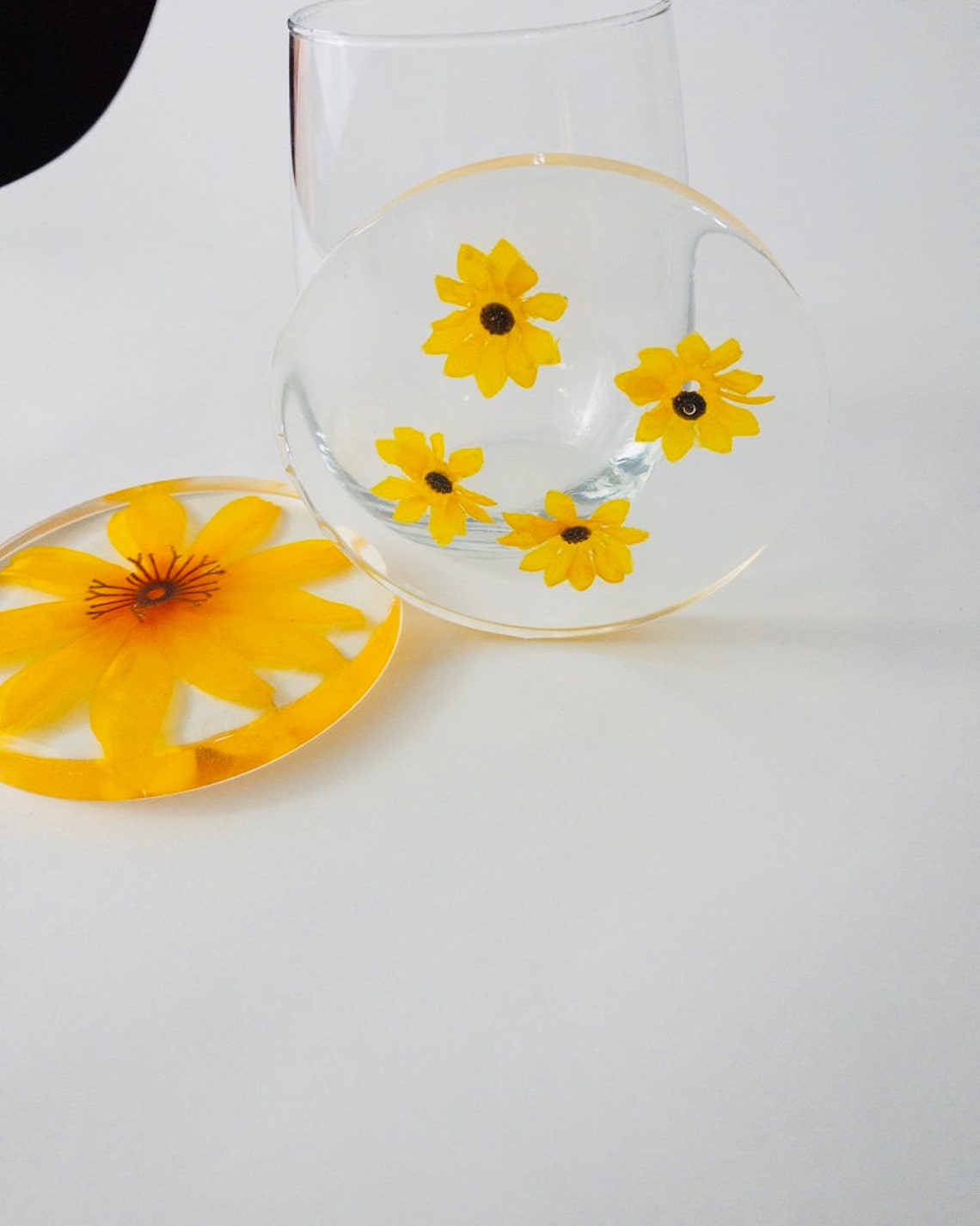 Yellow Sunflower Resin Coasters - Etsy