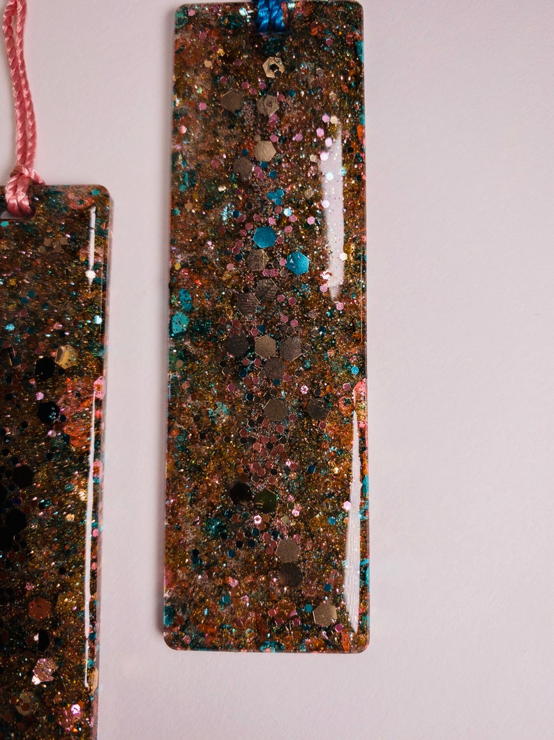 Resin Sparkle Bookmarks - Etsy