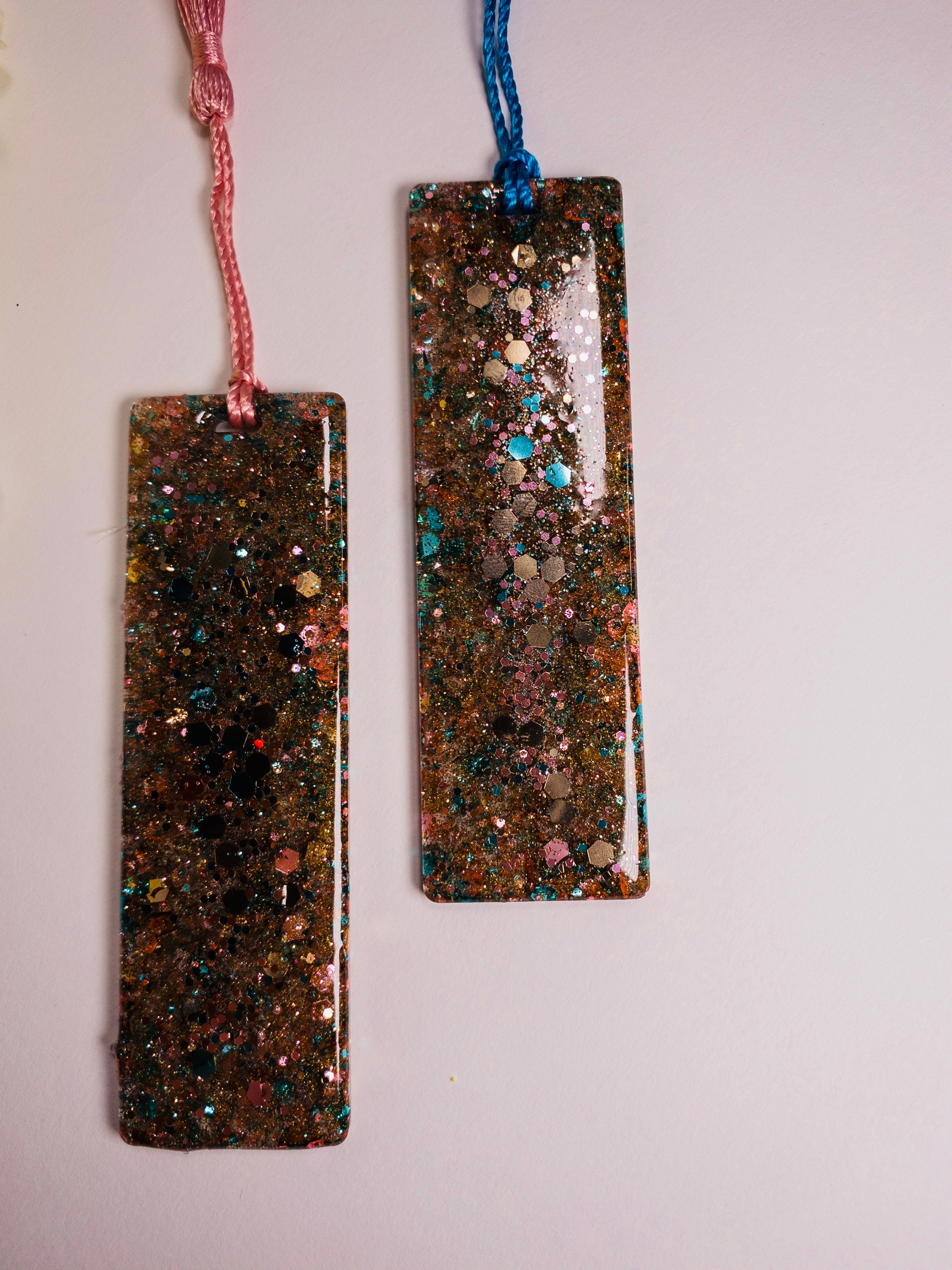 Resin Sparkle Bookmarks - Etsy