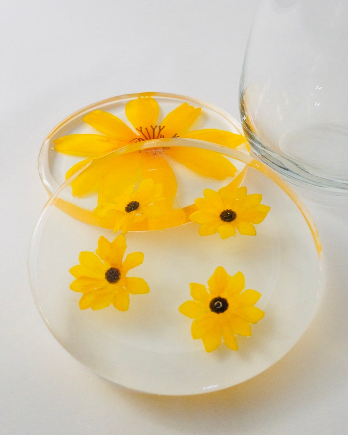 Yellow Sunflower Resin Coasters - Etsy