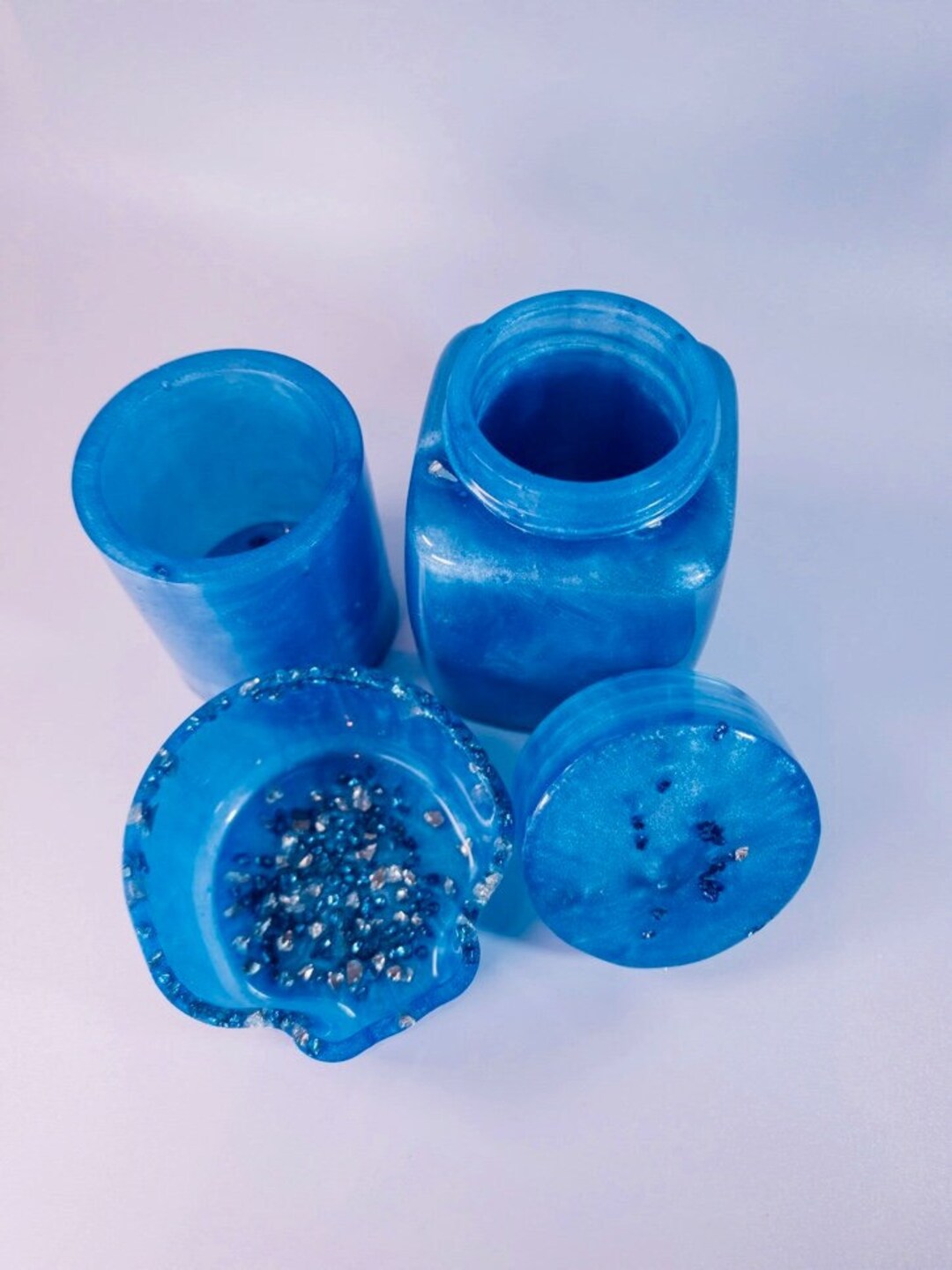 Set of Small Resin Containers - Etsy