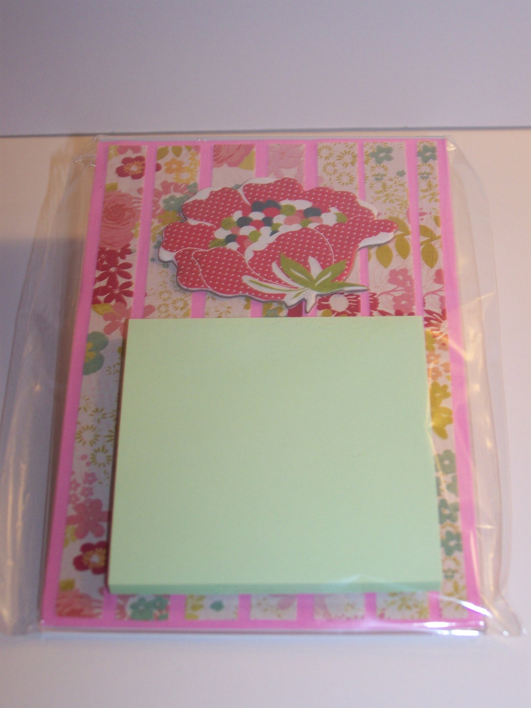 Flowered Acrylic Sticky Note Holder - Etsy