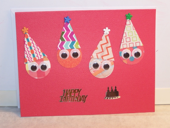 3 Circles Googly Eyes Birthday Card | Etsy