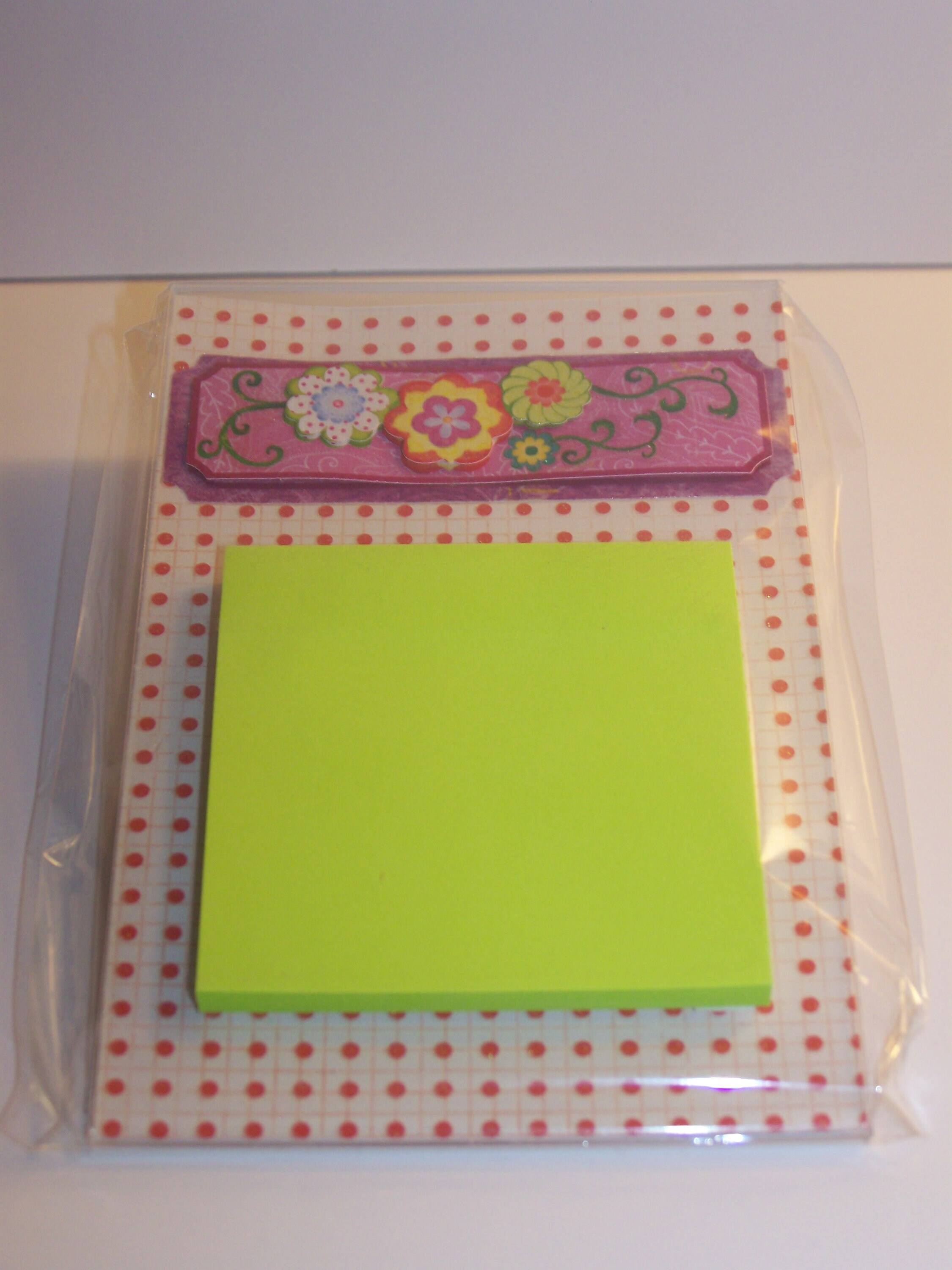Flowered Acrylic Sticky Note Holder | Etsy