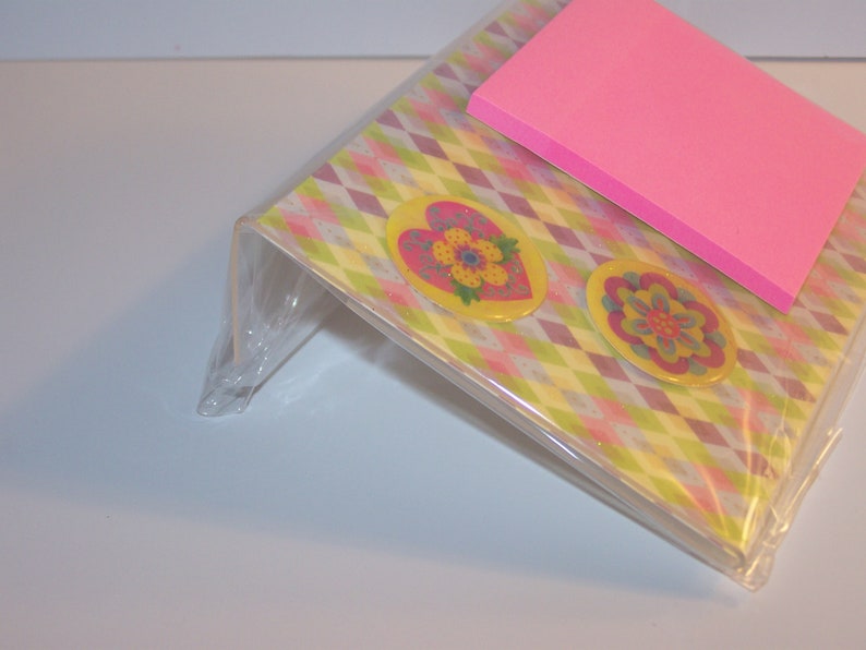 Flowered Acrylic Sticky Note Holder - Etsy
