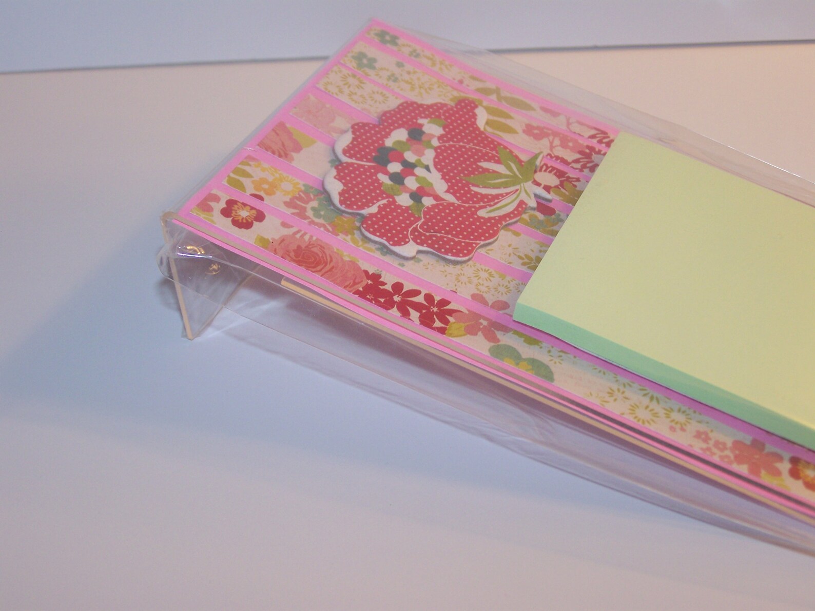 Flowered Acrylic Sticky Note Holder - Etsy