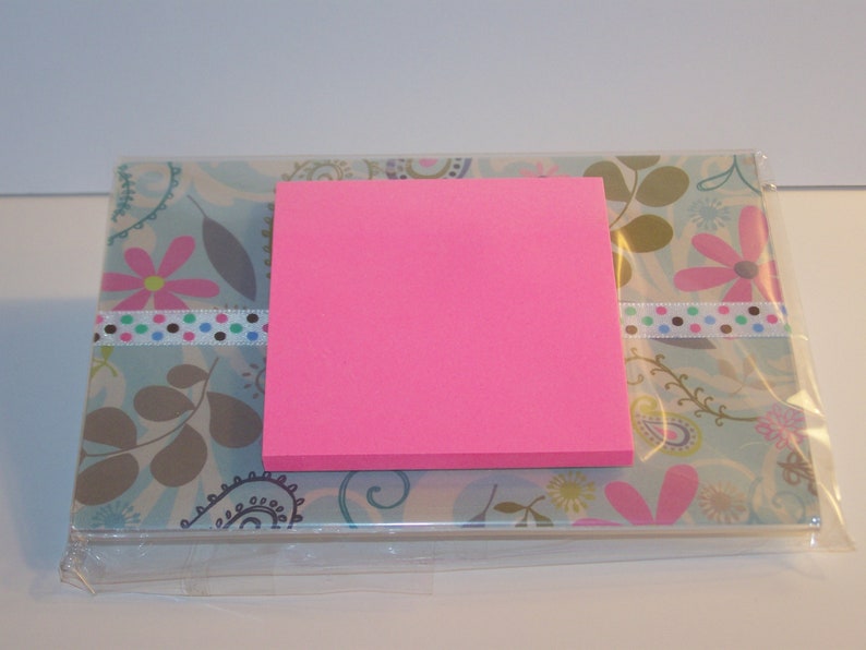 Flowered Acrylic Sticky Note Holder - Etsy
