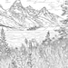 Grand Teton National Park Coloring Page - Etsy