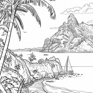 American Samoa National Park Coloring Page - Etsy