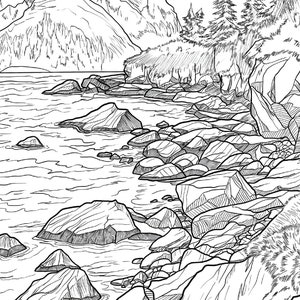 Glacier Bay National Park Coloring Page - Etsy