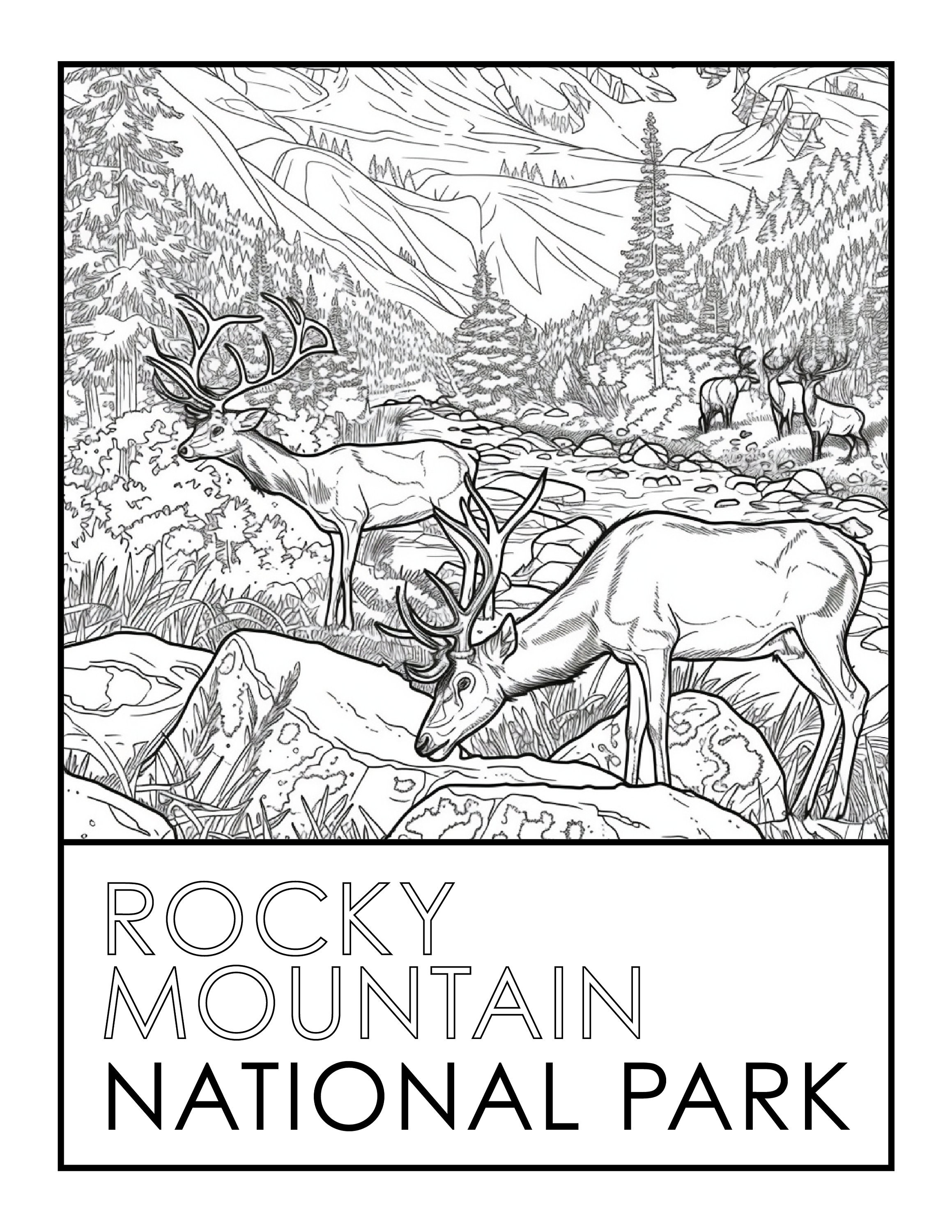 US National Parks Coloring Pages: Yosemite, Joshua Tree, Rockies ...