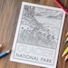 Glacier National Park Coloring Page - Etsy