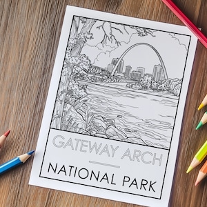 Gateway Arch National Park Coloring Page - Etsy