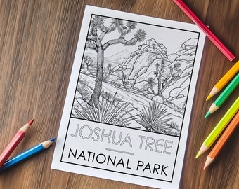 Joshua Tree National Park Coloring Page, Printable Coloring Pages ...