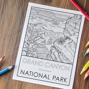US National Parks Coloring Pages Bundle: Yellowstone, Mount Rainier ...