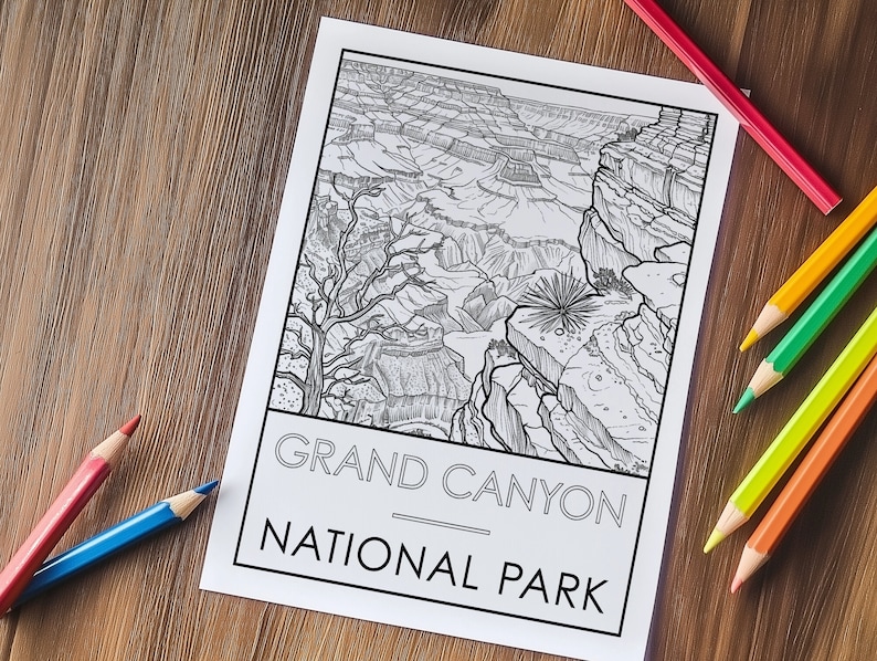 US National Parks Coloring Pages Bundle: Yellowstone, Mount Rainier ...
