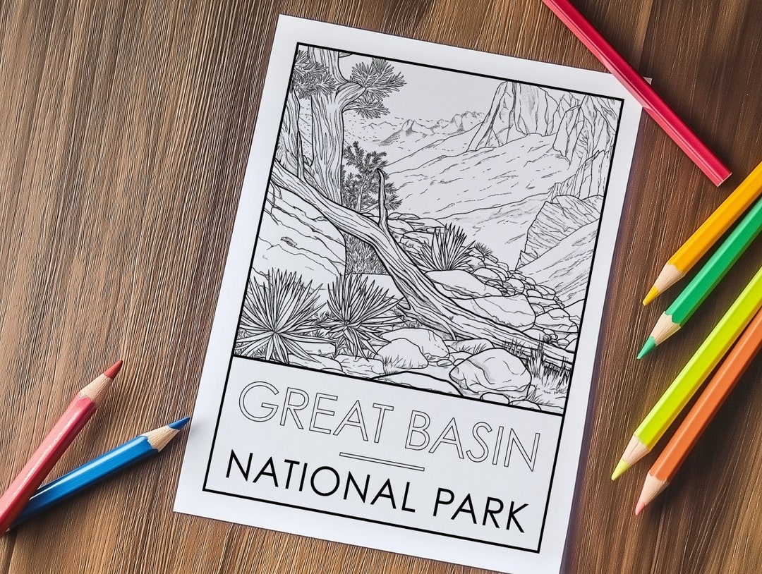 Great Basin National Park Coloring Page - Etsy