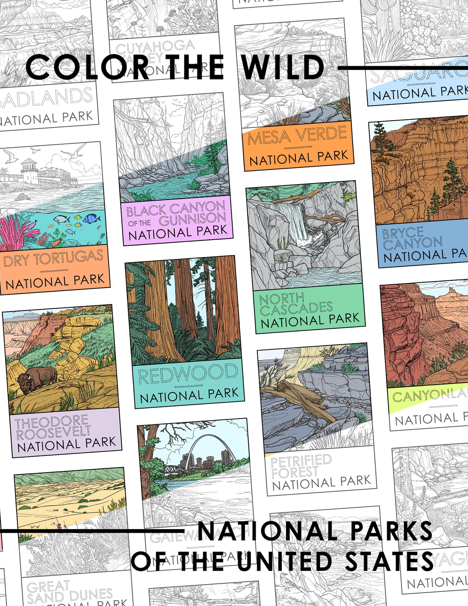 White Sands National Park Coloring Page - Etsy