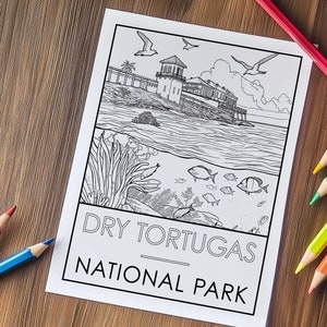 Dry Tortugas National Park Coloring Page - Etsy