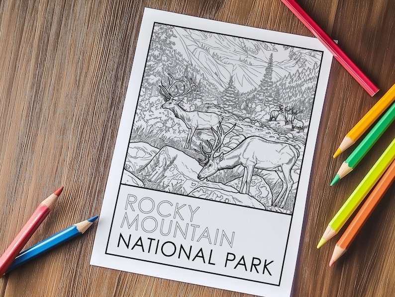 US National Parks Coloring Pages: Yosemite, Joshua Tree, Rockies ...