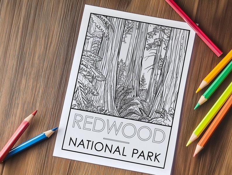 US National Parks Coloring Pages Bundle: Glacier, Smoky Mountains ...