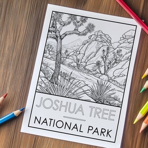 US National Parks Coloring Pages: Yosemite, Joshua Tree, Rockies ...
