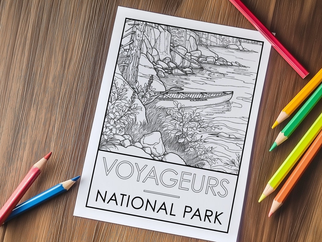 Voyageurs National Park Coloring Page - Etsy