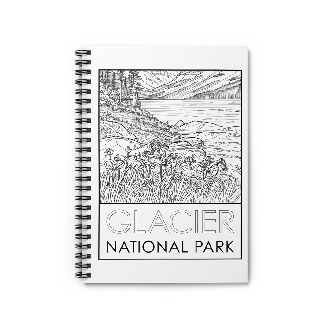Glacier National Park Spiral Notebook - 6x8" Ruled Journal National ...