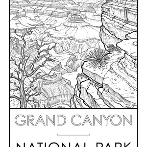 US National Parks Coloring Pages Bundle: Yellowstone, Mount Rainier ...