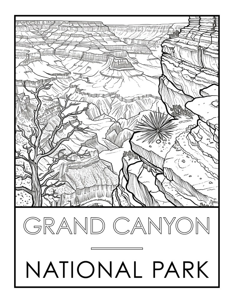 US National Parks Coloring Pages Bundle: Yellowstone, Mount Rainier ...