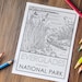 Complete Set of 63 US National Parks Coloring Pages | Instant Digital ...