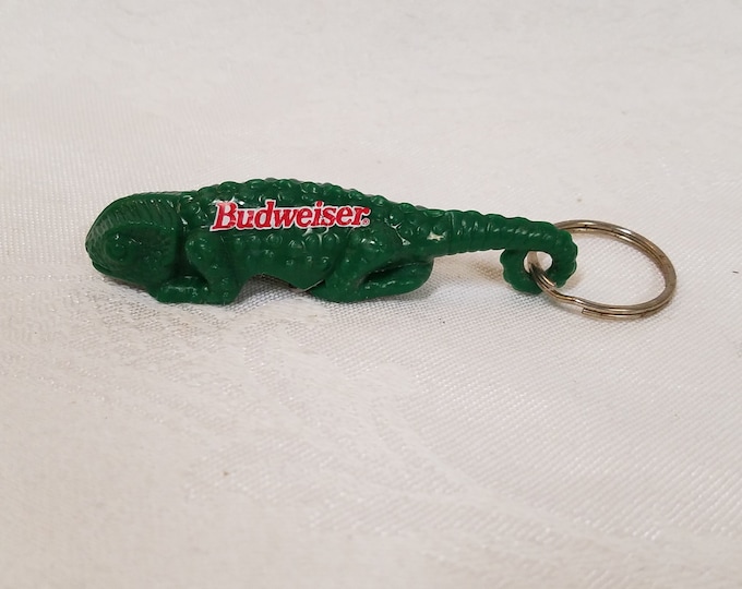 Vintage Budweiser Louie the Lizard Chameleon Bottle Opener and Keychain ...