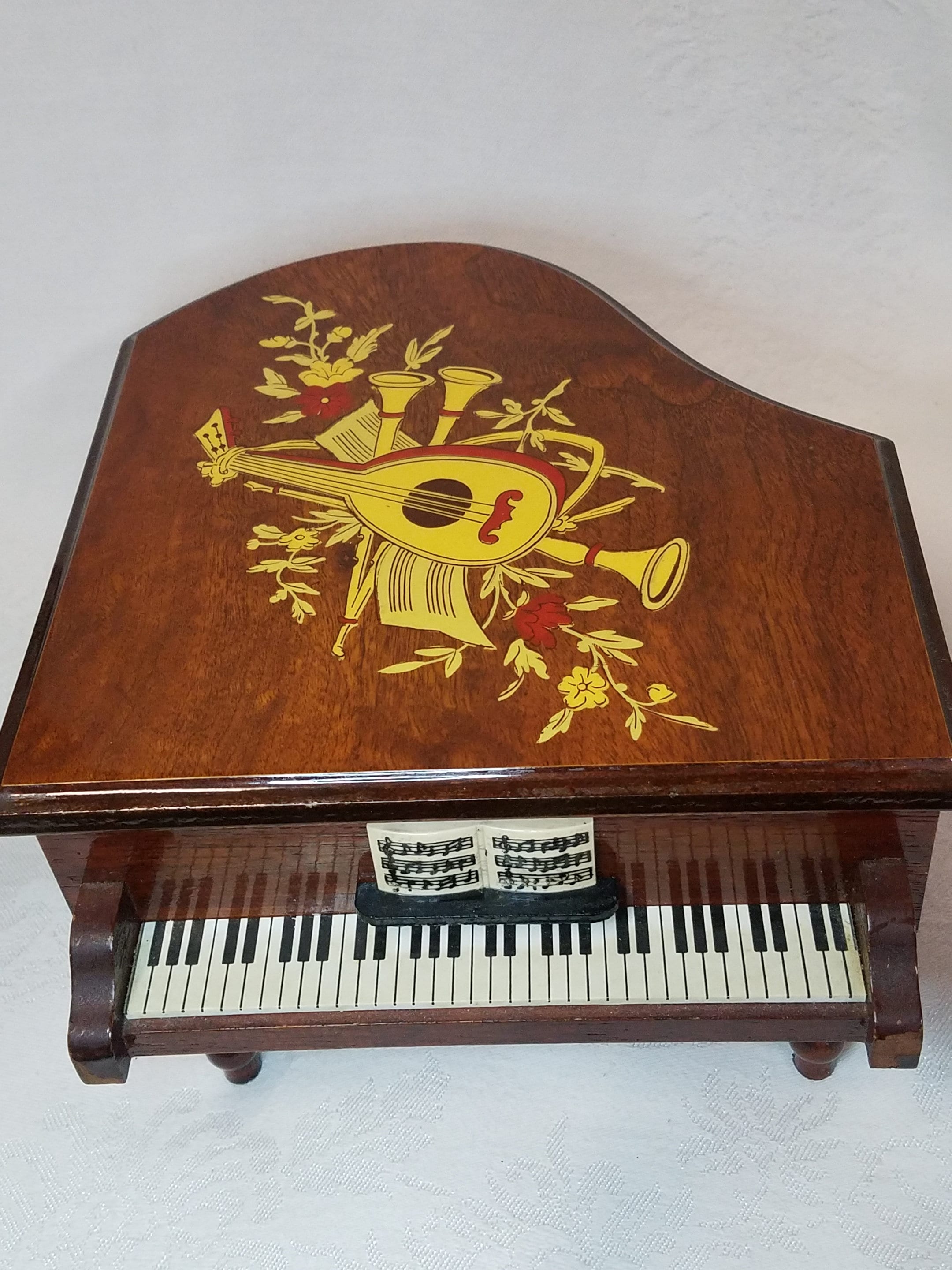 Vintage Linden Grand Piano Music Box Playing Memories - Etsy