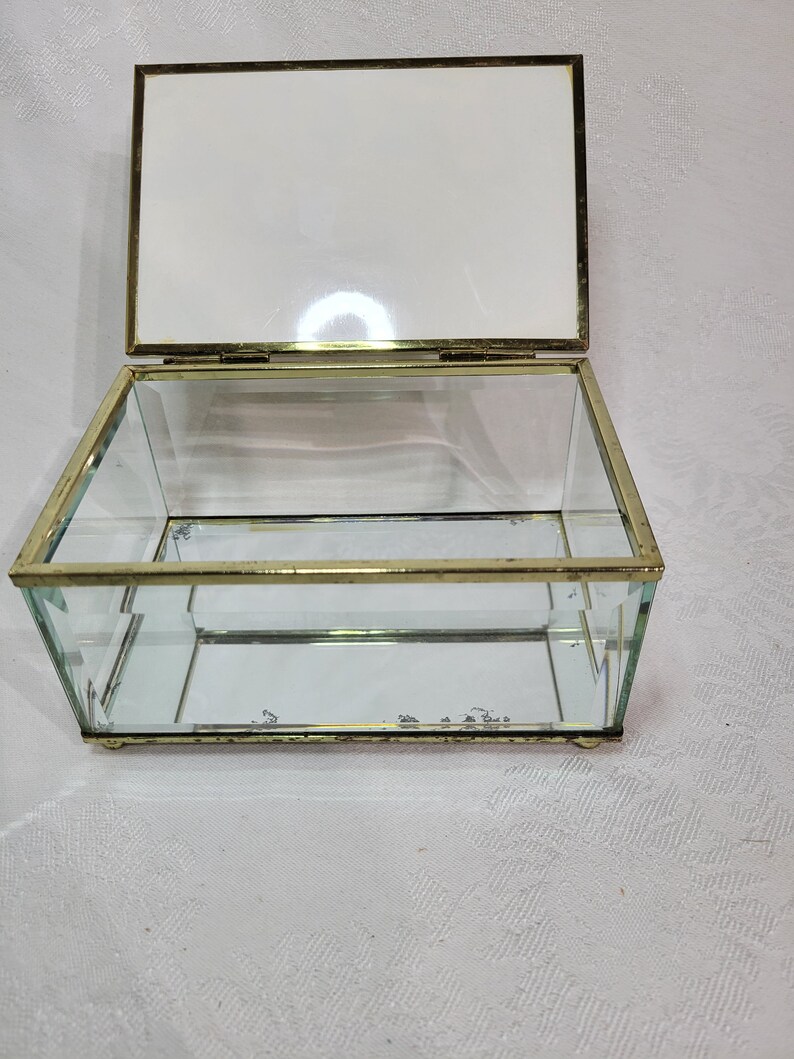 Vintage Clear Glass Soldered Box With Raphael's Cherubs - Etsy