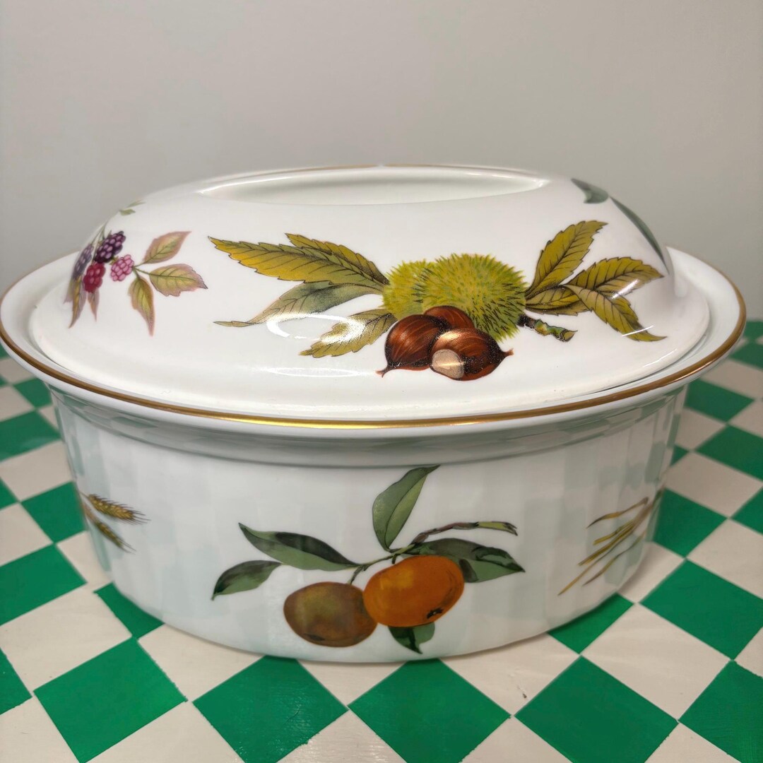 Royal Worcester Evesham Gold Fine Porcelain Oven to Table Ware Oval ...