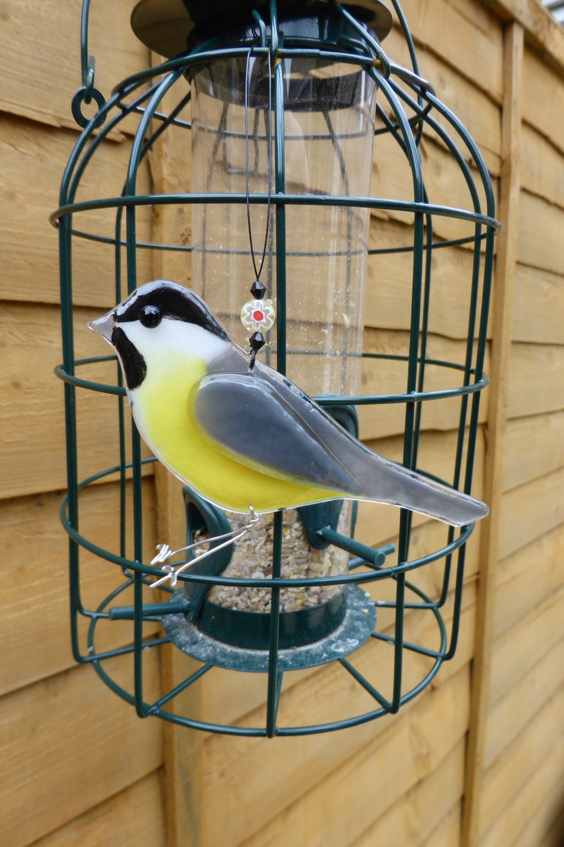Fused Glass Coal Tit Coal Tit Bird Bird Lover Gift Garden | Etsy UK