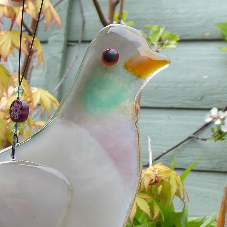 Fused Glass Pigeon Pigeon Fancier Gift Garden Bird Garden - Etsy